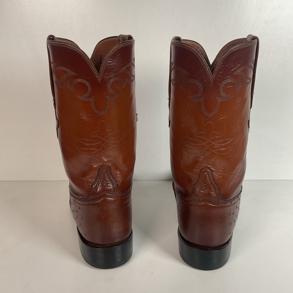 Lucchese | Shoes | Vintage Lucchese Handmade Smooth Ostrich Roper Boots ...